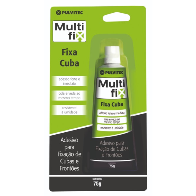Adesivo Selante Multifix Fixa Cuba 75g Pulvitec - Normatel