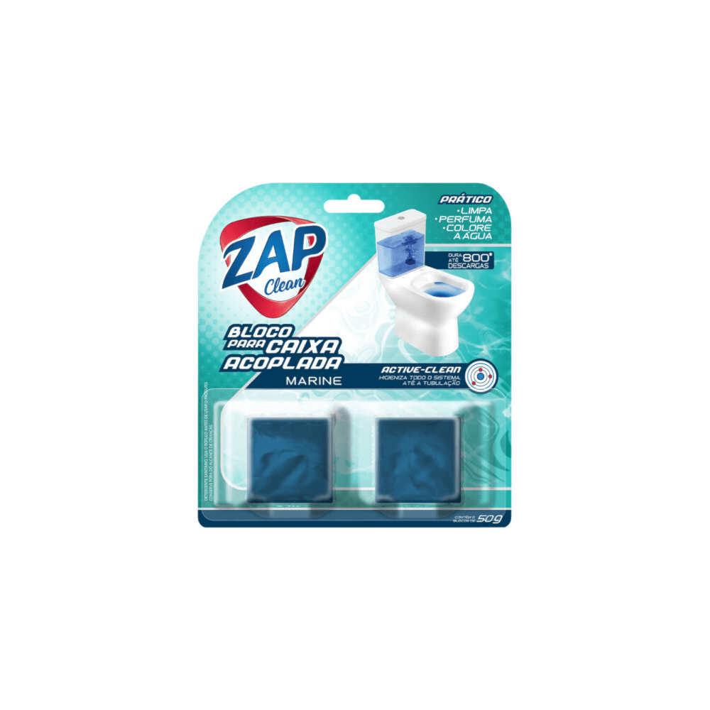 Bloco Para Caixa Acoplada Zap Clean Marine 50g - Normatel