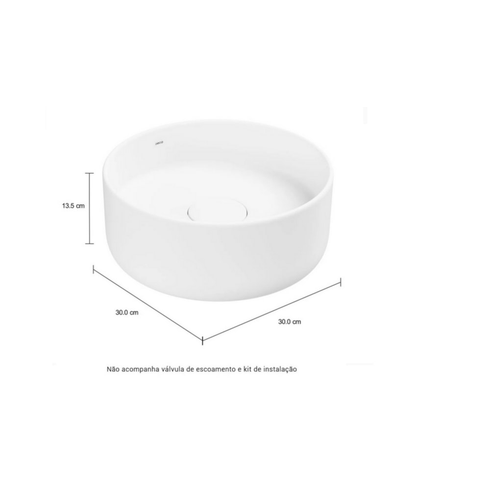 Cuba de Apoio Redonda L.12030-17 30CM Branco Deca - Normatel