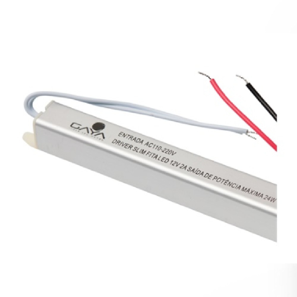 DRIVER SLIM FITA LED 2A - 12V - 24W GAYA - Normatel