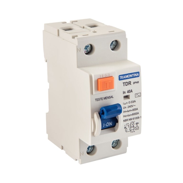 Interruptor DR 2P 40A 30Ma 6Ka Branco Tramontina - Normatel