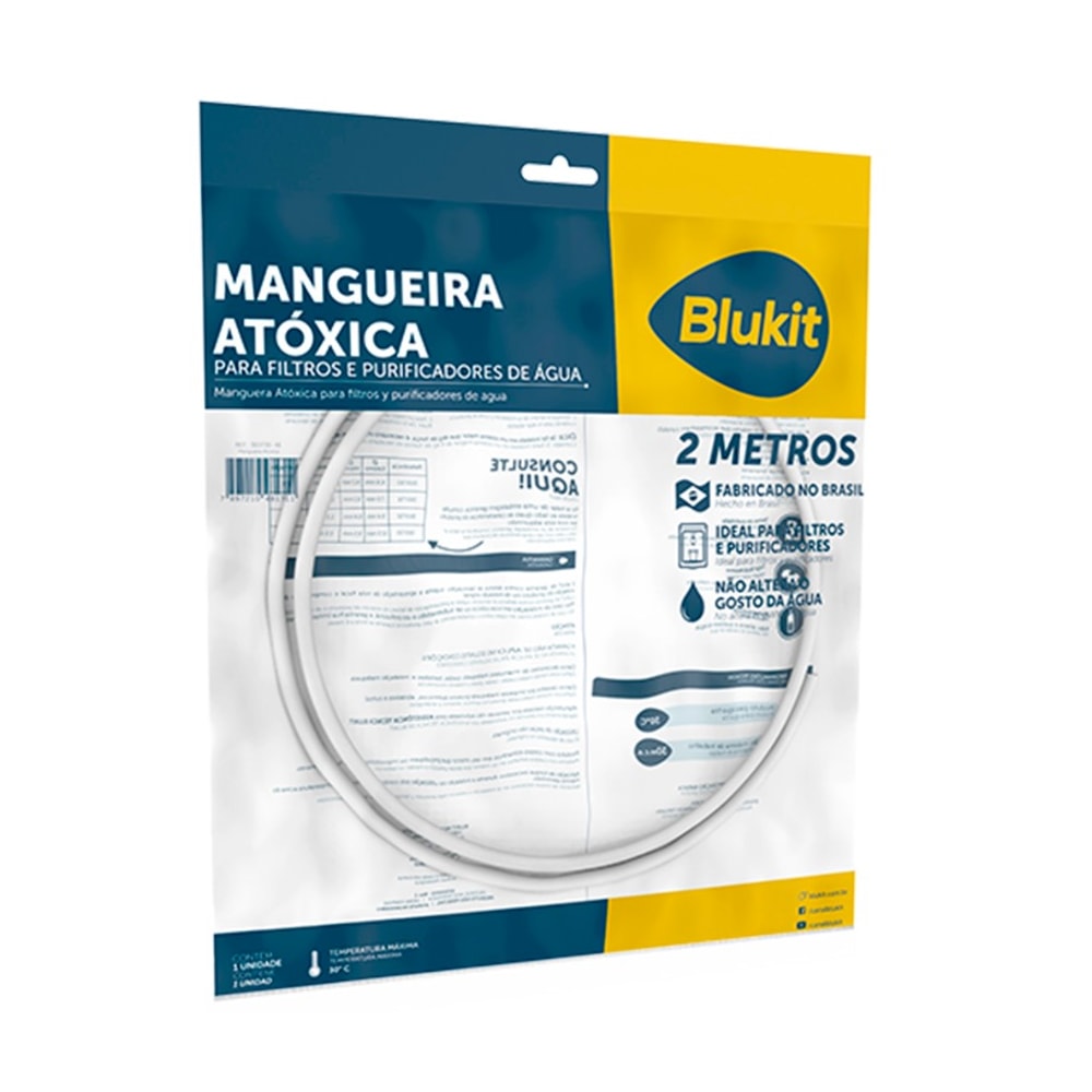 Mangueira Atóxica Para Filtros 4,2Mmx1,2Mmx6,6Mm Branco 10730 Blukit ...