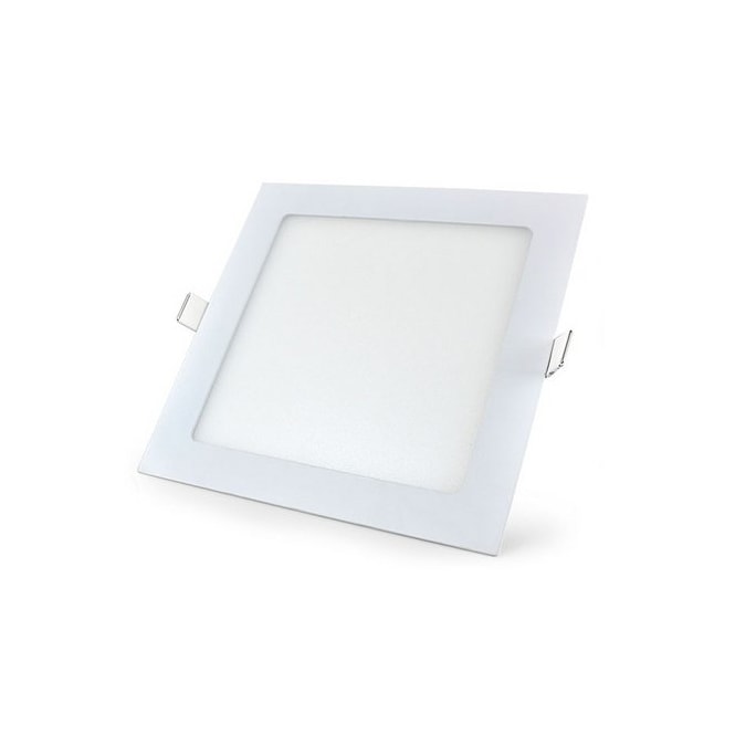 Painel Led Slim Quadrado Embutir 12W 6500K Luz Branca Casa OK - Normatel