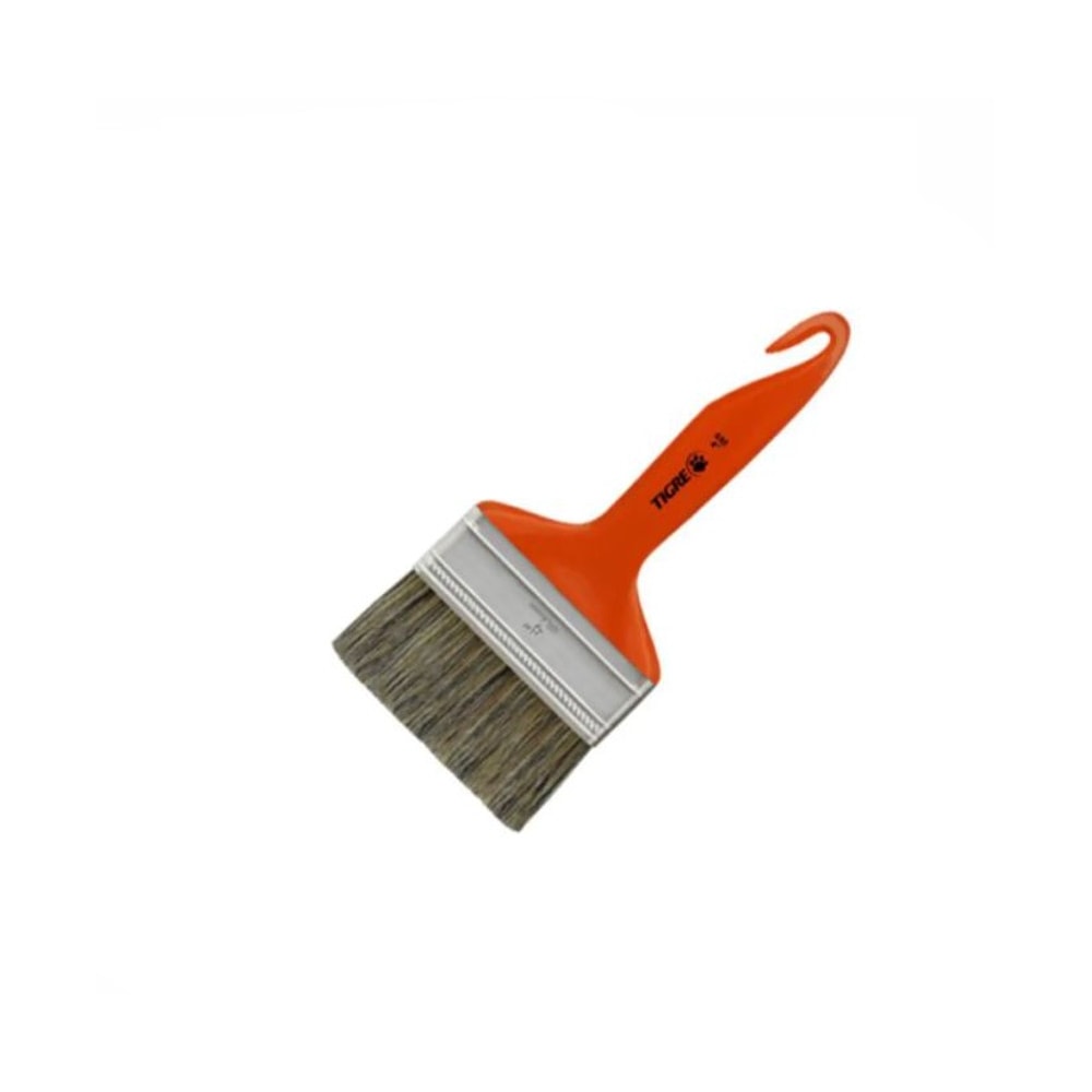 Pincel 695 Trincha 4 Economica Cerda Gris Cabo Anzol Tigre - Normatel