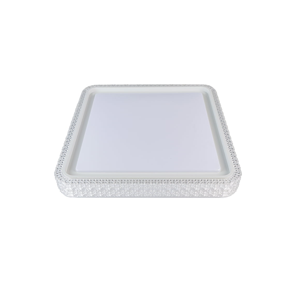 Plafon Led Kenle Quadrado 50cm 36w 3 em 1 Com Controle Branco ...
