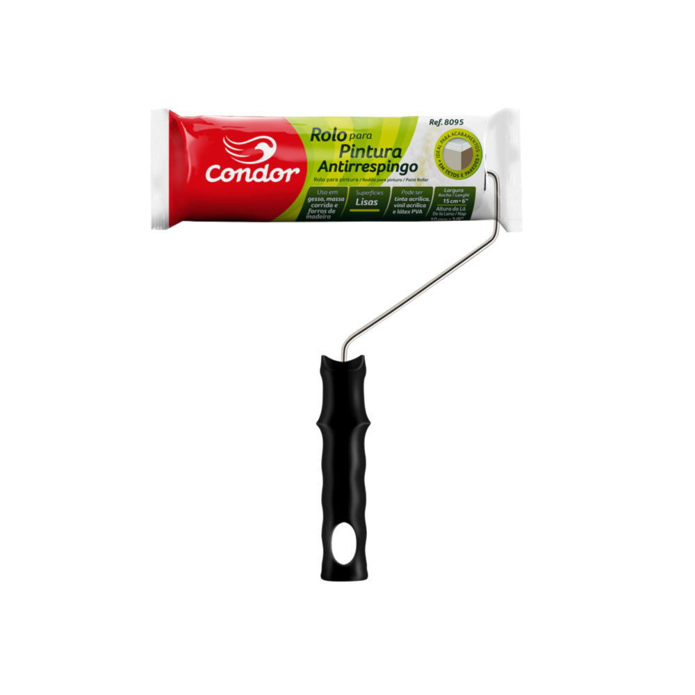 Rolo de Lã 8095 Com Suporte 15Cm Condor - Normatel