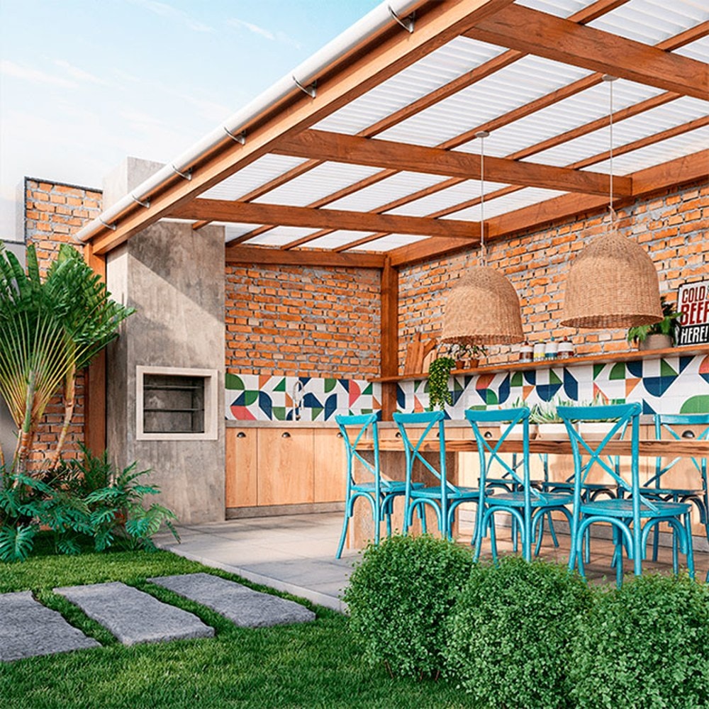 Telha PVC Translúcida Ondalev 244X50cm Fortlev - Normatel