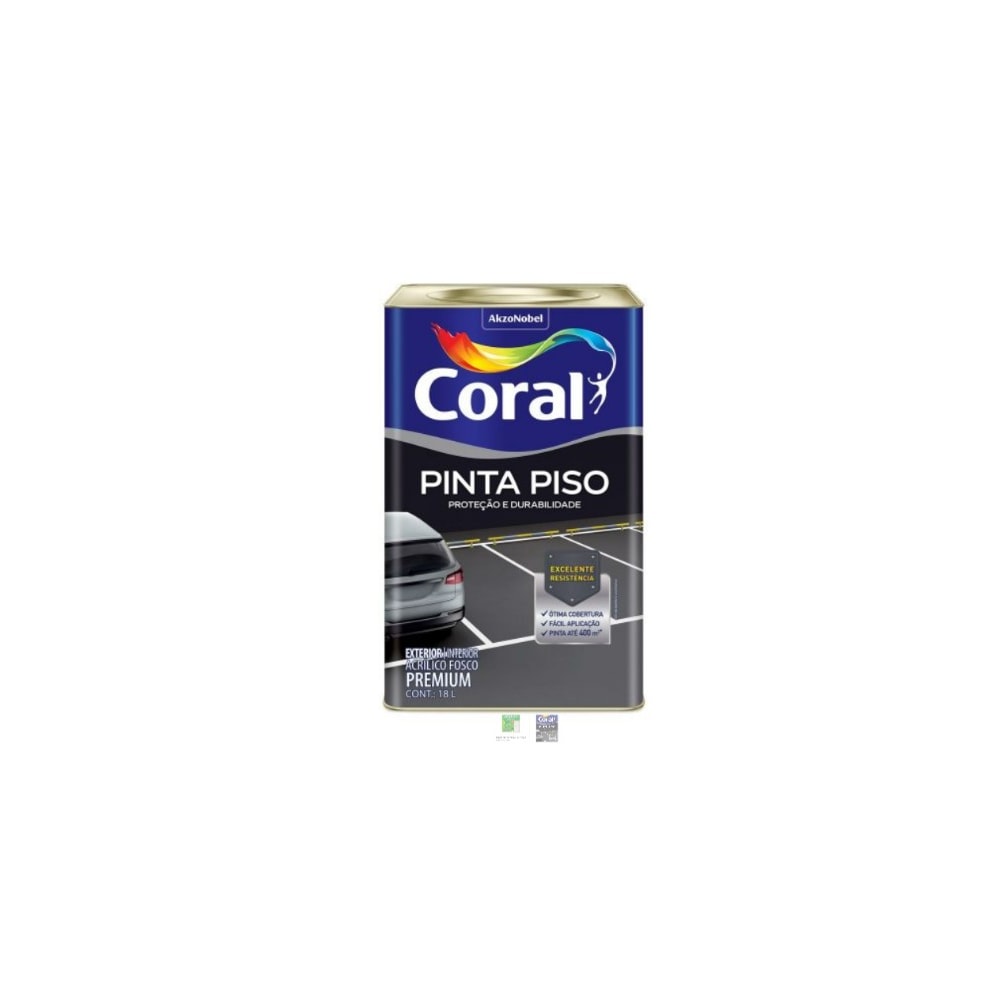 Tinta Pinta Piso 18 Litros Preto Coral - Normatel